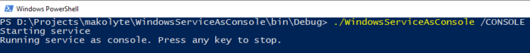 Run A Windows Service As A Console App Makolyte