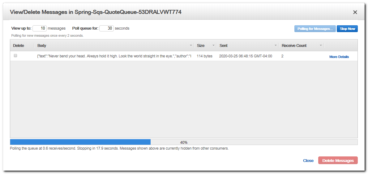 Send Messages To An Amazon Sqs Queue Using Spring Boot Makolyte