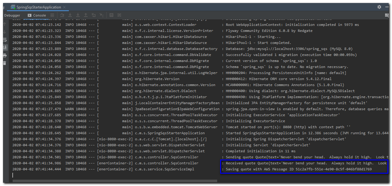 Receive messages from an Amazon SQS queue using Spring Boot | makolyte