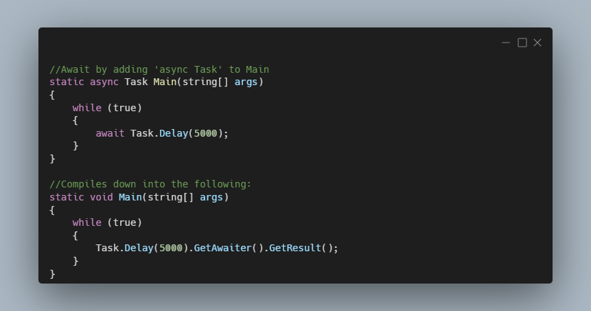 C# - Async Main | makolyte