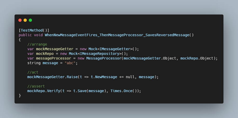 C Unit Test An Event Handler Makolyte