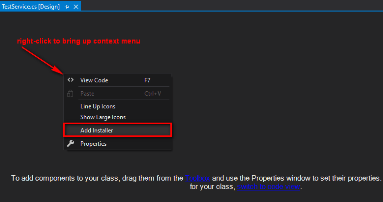 Install and configure a Windows Service from the command line