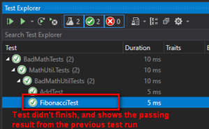 C# - Unit test doesn’t finish and stops all other tests from running ...