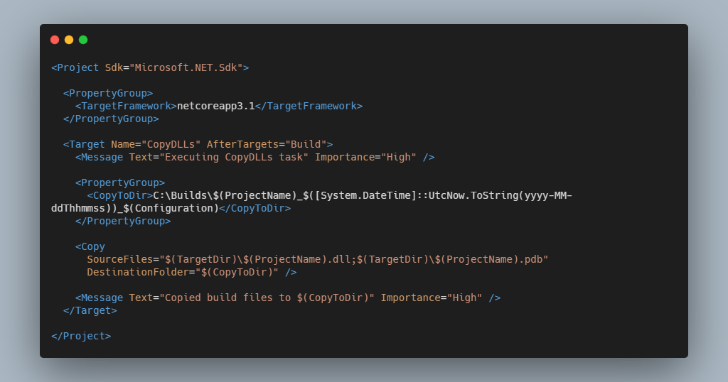 Copy Files To A Specified Directory After The Build Makolyte