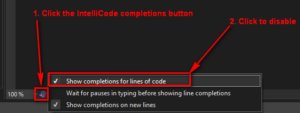 Disable IntelliCode suggestions in Visual Studio | makolyte