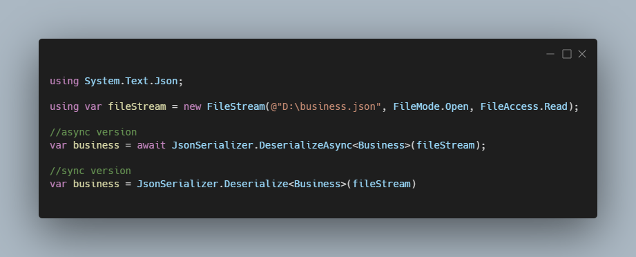 C Deserialize JSON As A Stream MAKOLYTE