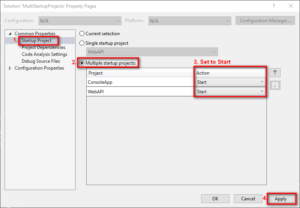How to set multiple startup projects in Visual Studio | MAKOLYTE