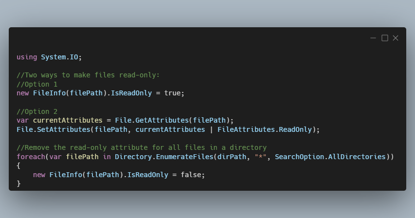 C How To Make A File Read only MAKOLYTE