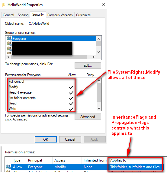 C How To Set Permissions For A Directory Windows Only 