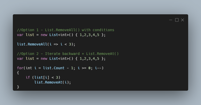 C Remove Items From A List While Iterating MAKOLYTE